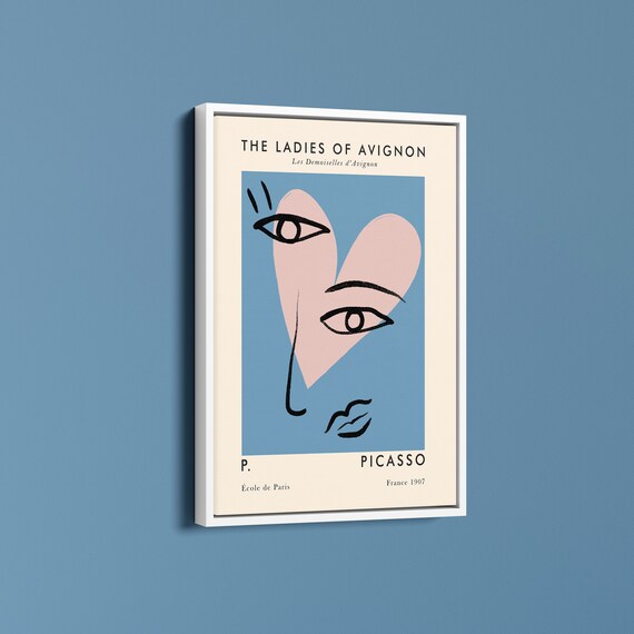 Picasso Heart Canvas/exhibition-vintage Poster/minimalist Wall - Etsy