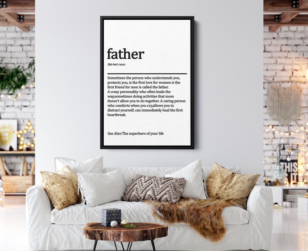 Personalized Definition Print for Dad, Custom Name Art, Unique Father's ...