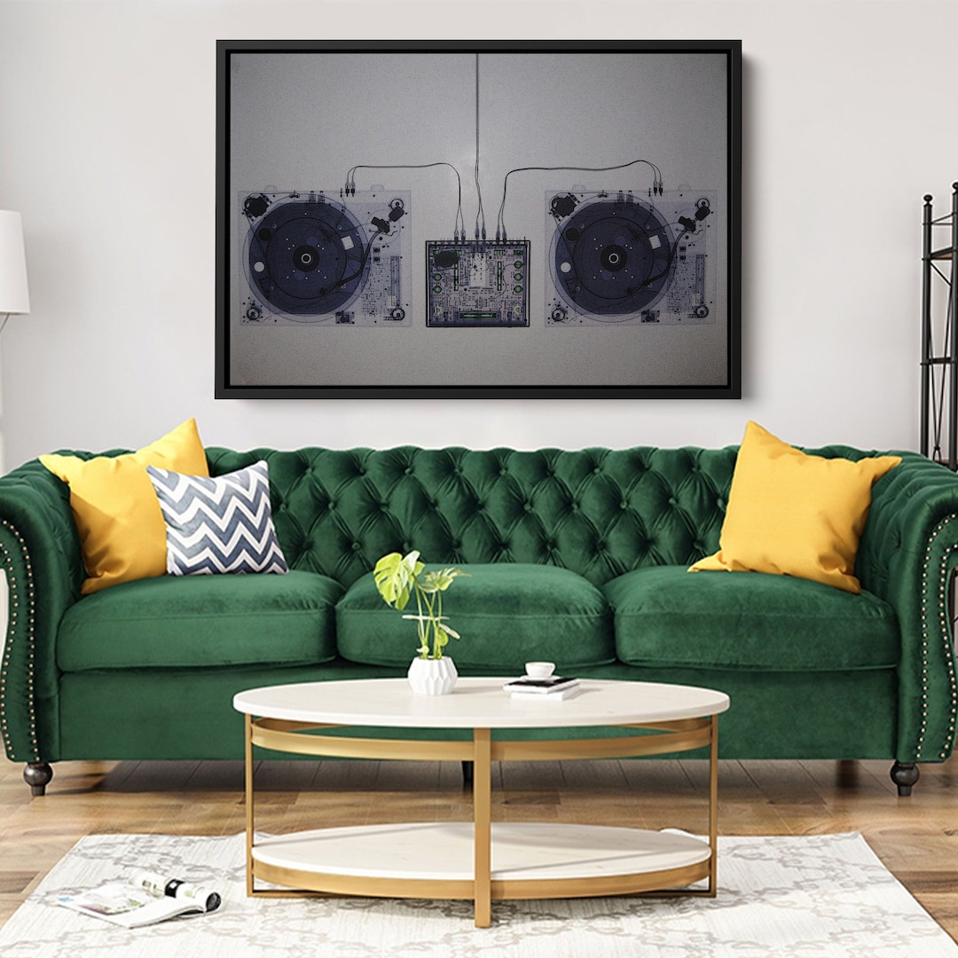 DJ Audio Set Canvas/music Room Wall Art/man Cave Decor/edm Poster/dj ...