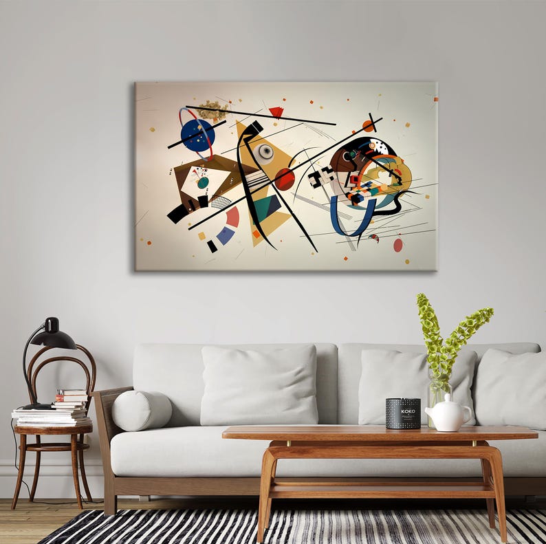 Wassily Kandinsky 'transverse Lines' Abstract Canvas Art Print - Etsy