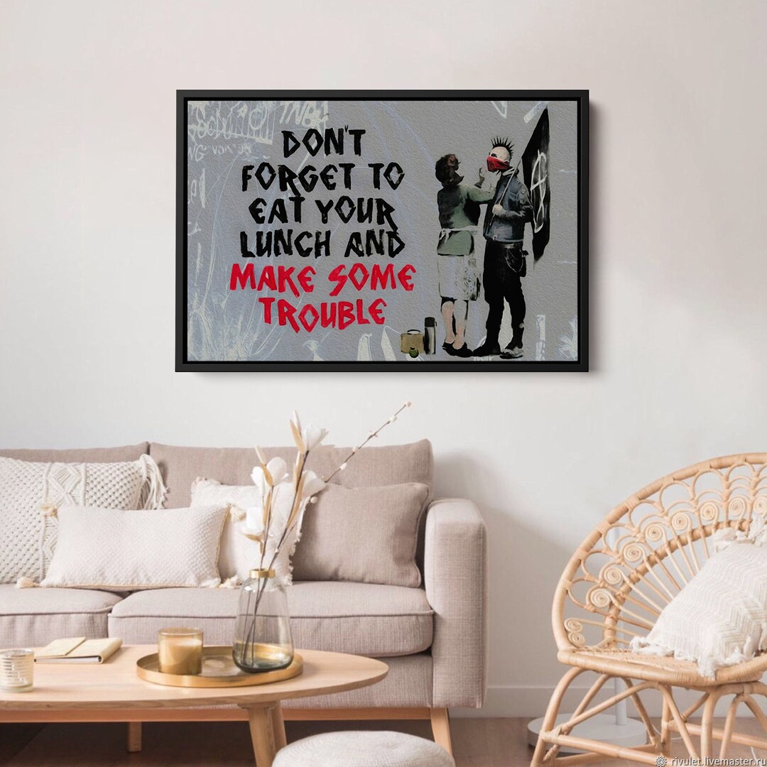 Banksy Leinwand / Banksy Mom and Son Leinwand / Don't forget to make ...