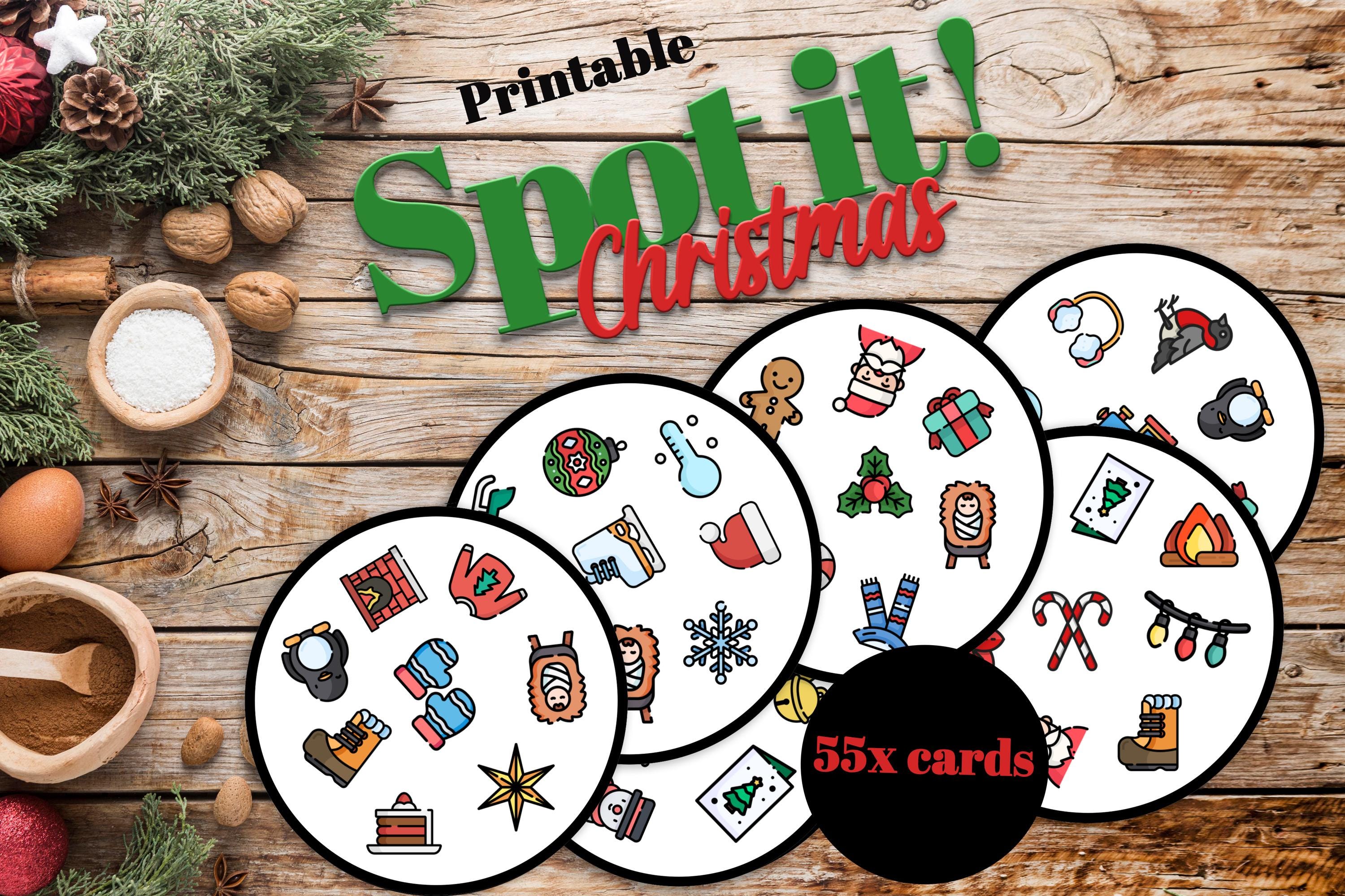 Christmas Dobble/spot It Card Game - Digital Download - Printable Game ...