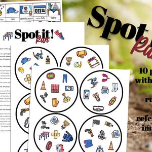Run Dobble/spot It Card Game - Digital Download - Printable Game - Etsy