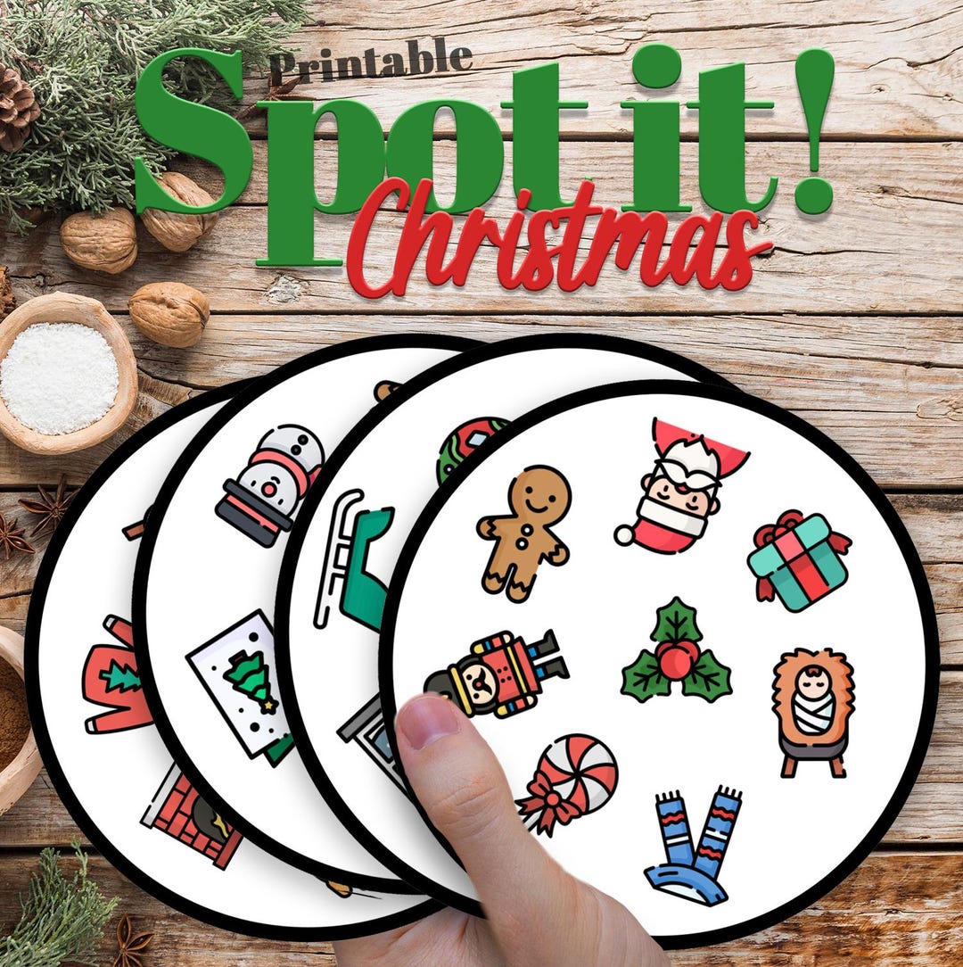 Christmas Dobble/spot It Card Game - Digital Download - Printable Game ...