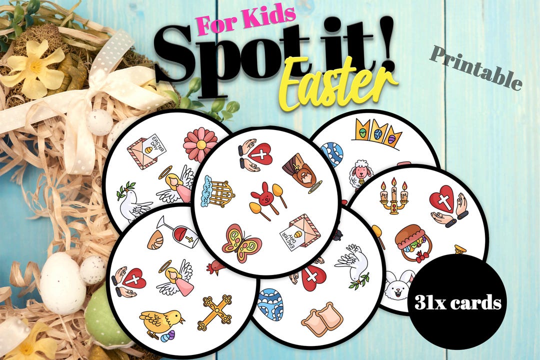 Easter Dobble/spot It Card Game- for Kids - Digital Download ...