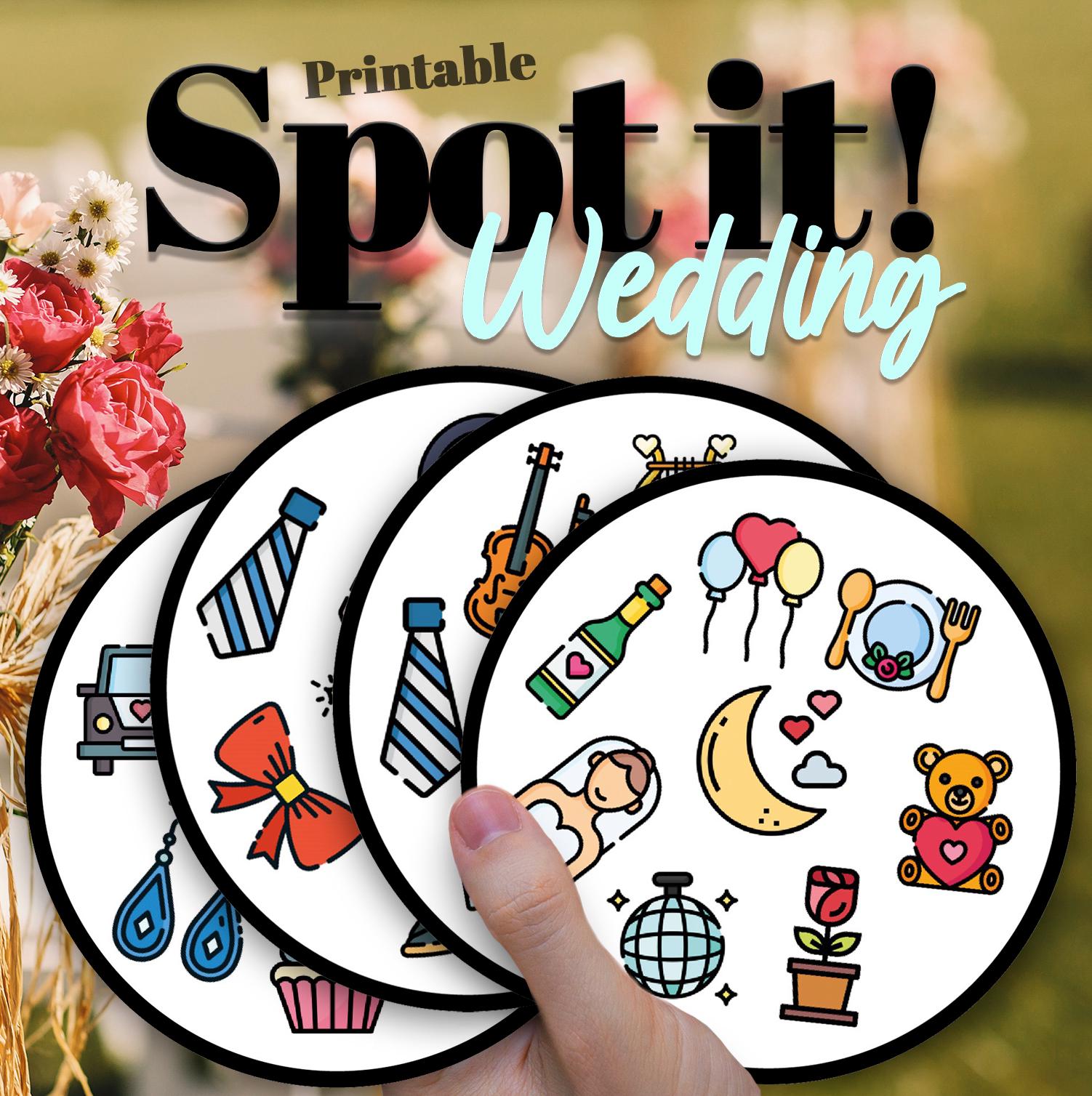 Wedding Dobble/spot It Card Game - Digital Download - Printable Game - Etsy