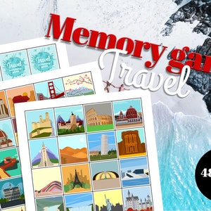 Travel Memory Game: Printable Matching Game (PDF) - Etsy