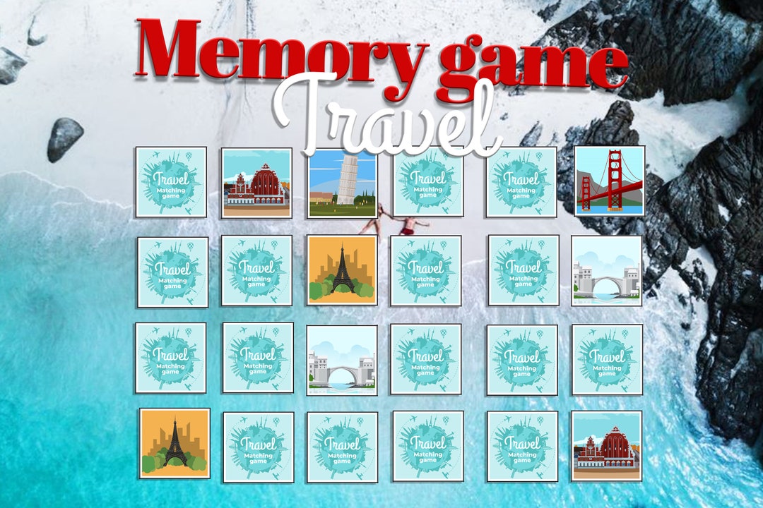Travel Memory Game: Printable Matching Game (PDF) - Etsy
