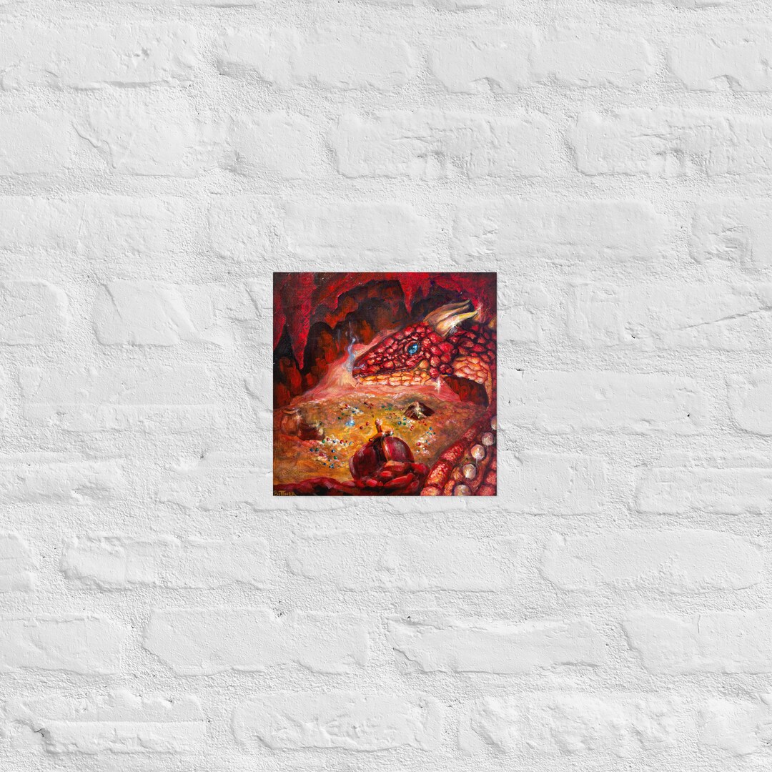 Dragon With Hoard Poster - Etsy