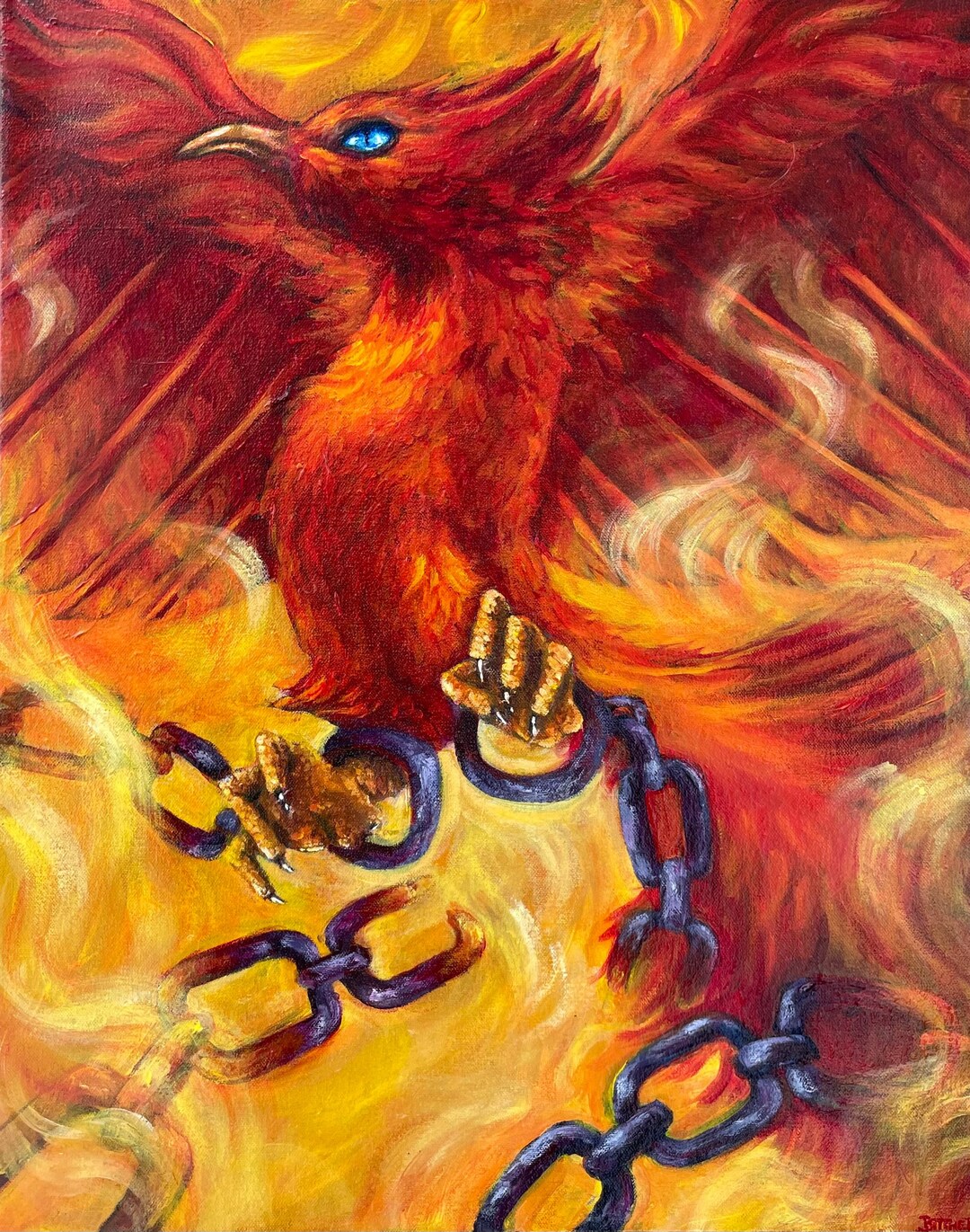 Phoenix Unchained ORIGINAL PAINTING - Etsy