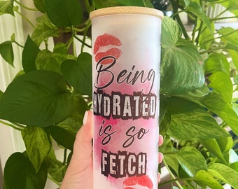 Water Tracker 25oz Glass - Etsy