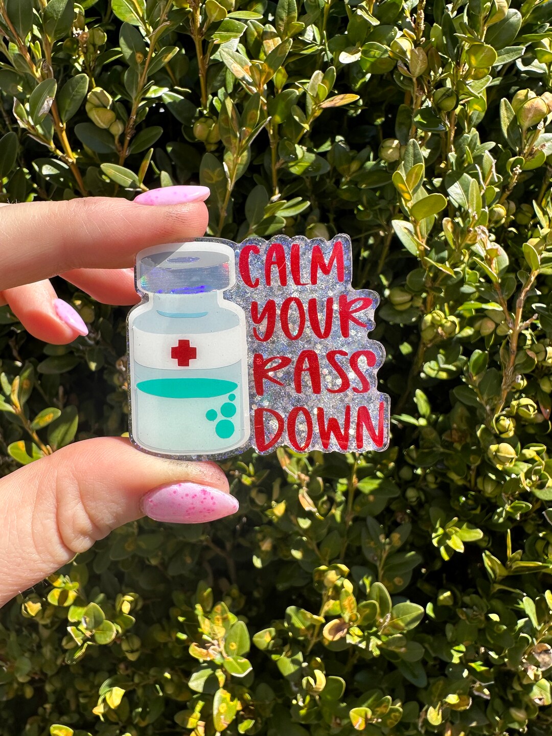 Funny Calm Your Rass Nurse Interchangeable Badge Reel, Topper, Funny ...
