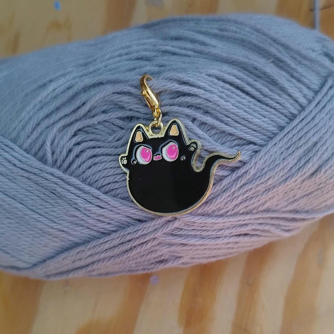Black Cat Ghost Stitch Marker - Etsy
