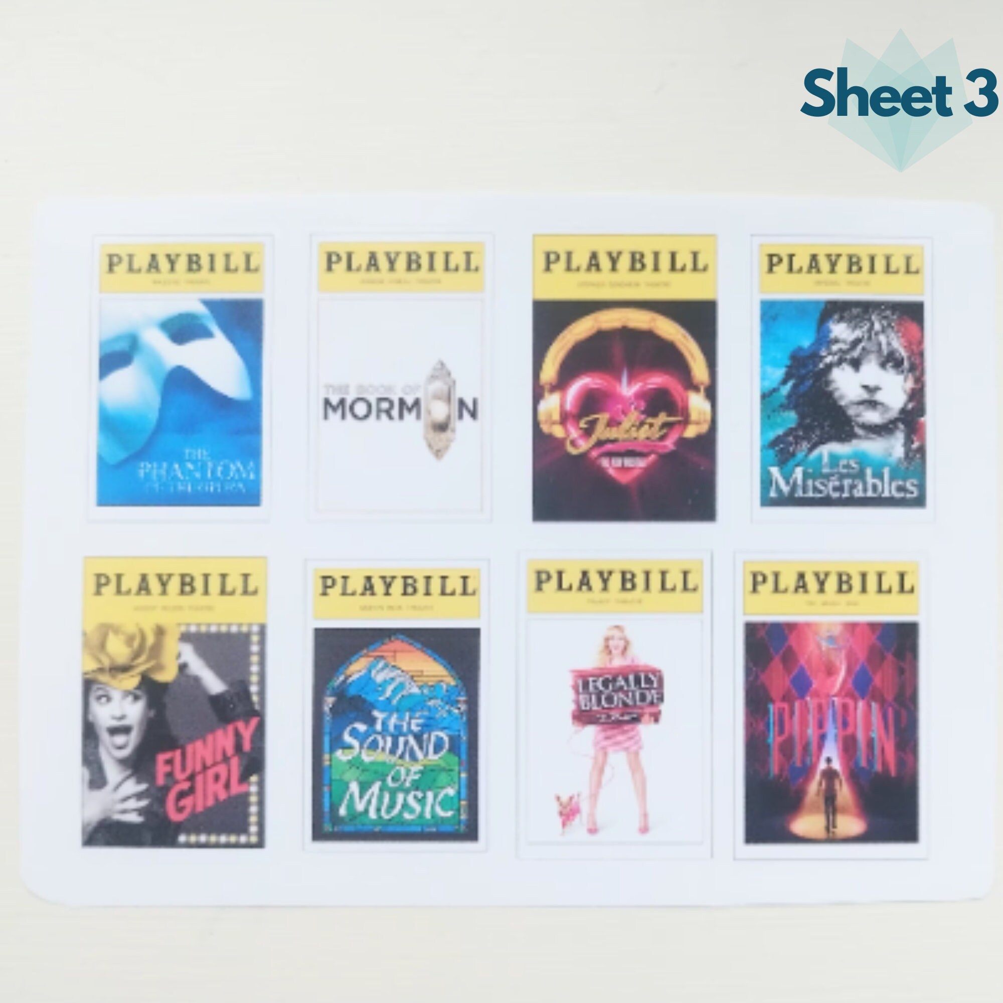 Broadway Inspired Playbill Stickers - Etsy