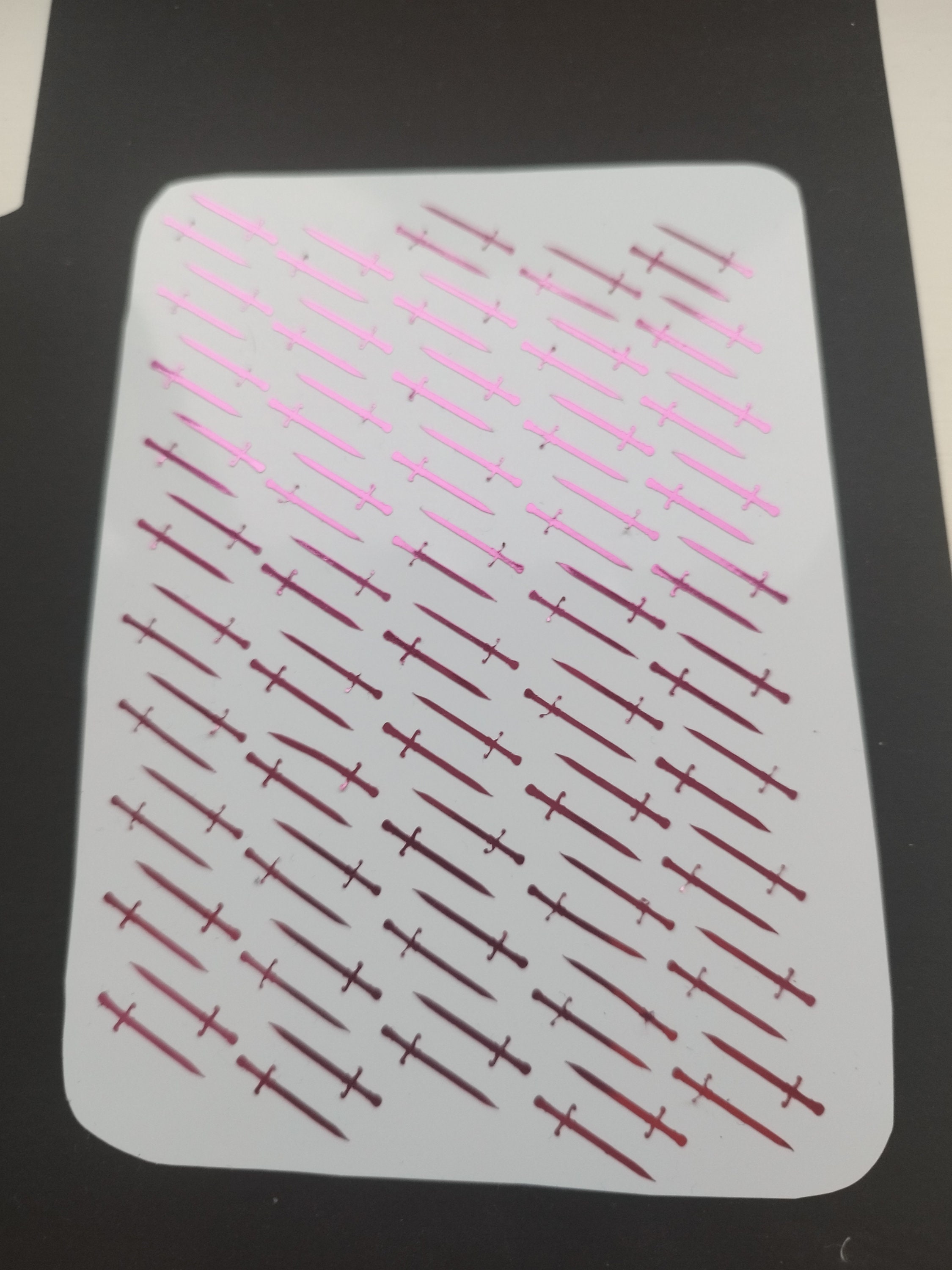 100 Chrome Vinyl Sword Stickers - Etsy