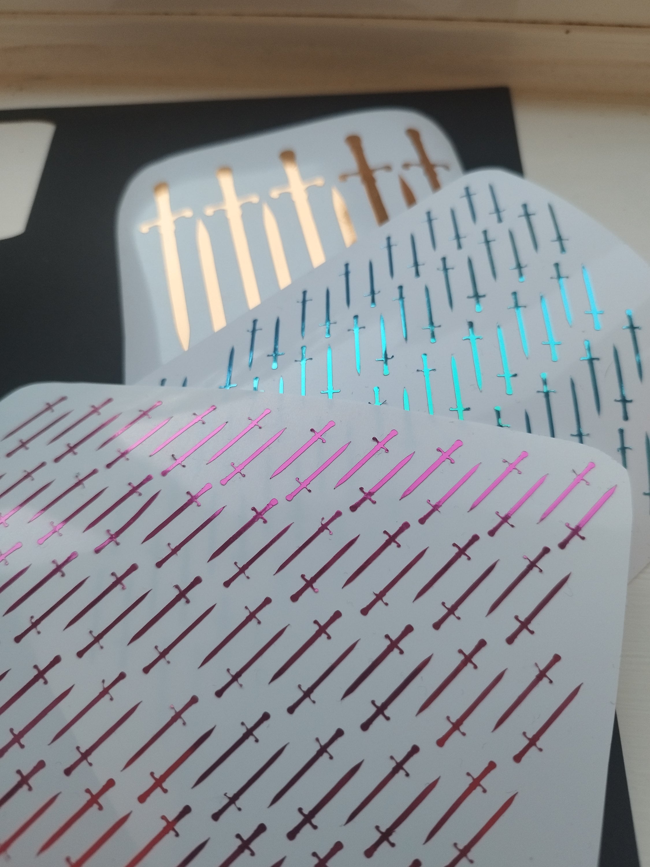 100 Chrome Vinyl Sword Stickers - Etsy