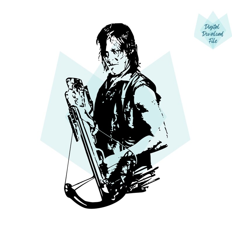 Daryl Dixon Perfil SVG y PNG Archivos - Etsy México