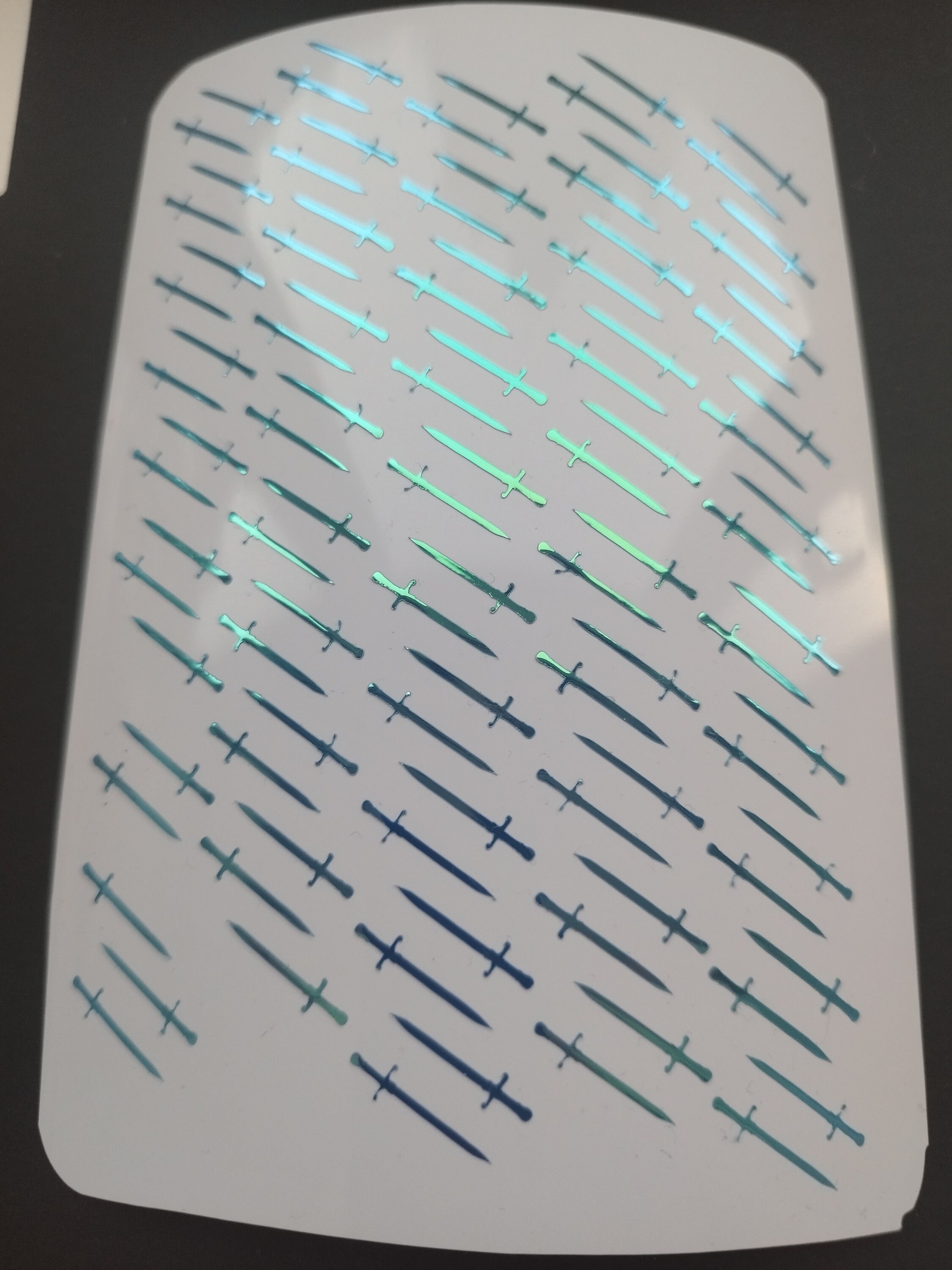100 Chrome Vinyl Sword Stickers - Etsy