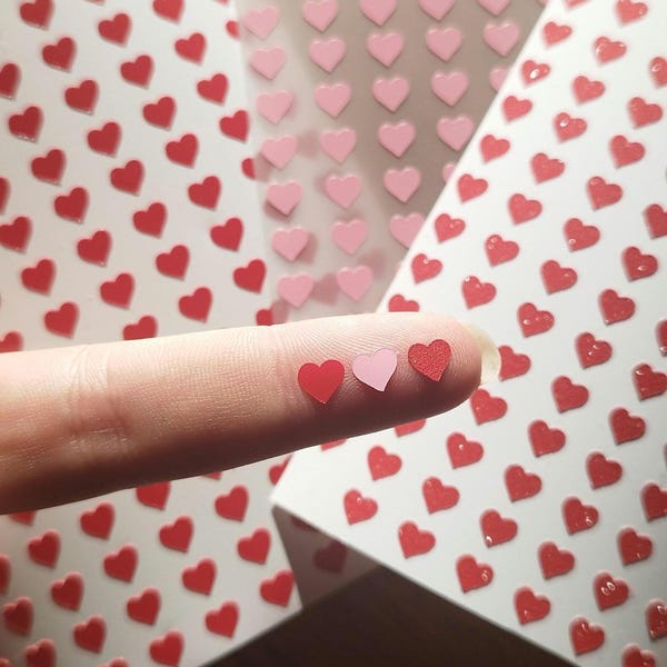 Corazón stickers - Etsy México