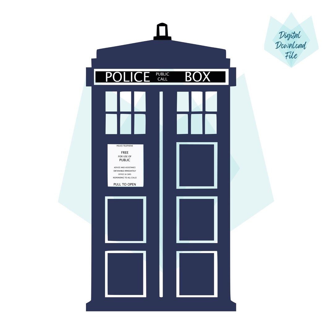 Multi-layer Police Box SVG and PNG Files - Etsy