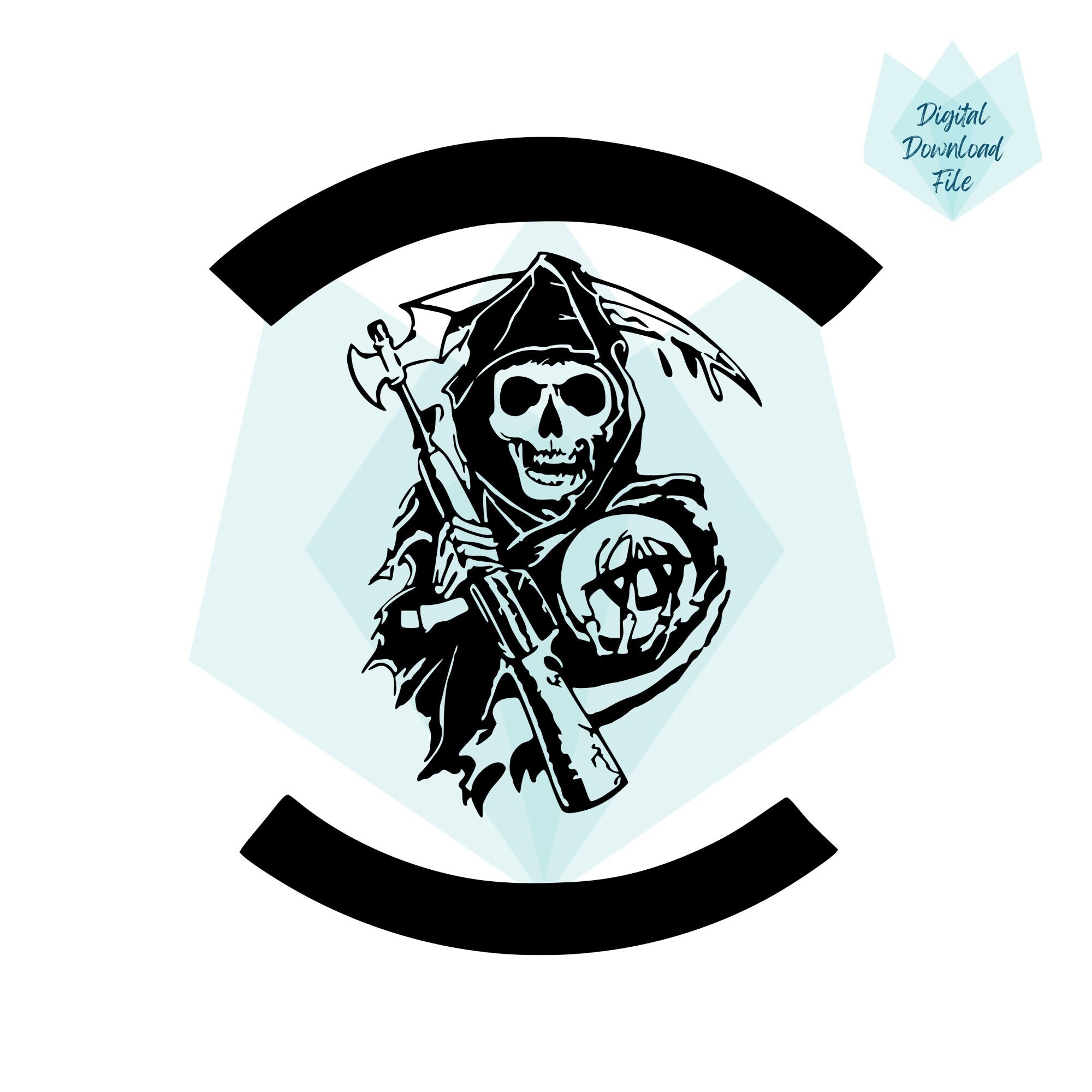 Sons of Anarchy Inspired Cut Patches Logo for SVG and PNG Files - Etsy ...