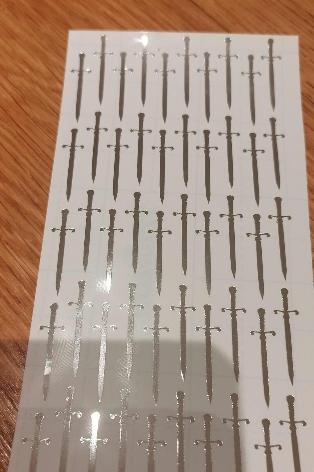 100 Chrome Vinyl Sword Stickers - Etsy
