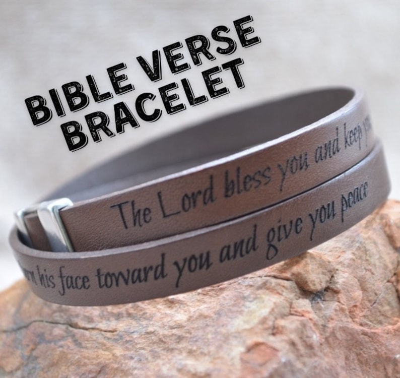 Christian Bracelet for Men Christian Gift for Men Handmade Genuine ...