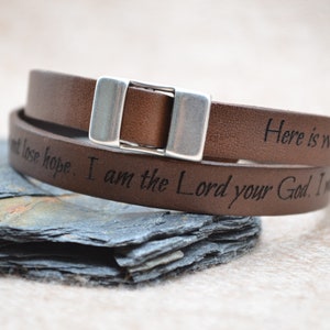 Christian Bracelet for Men Christian Gift for Men Handmade Genuine ...
