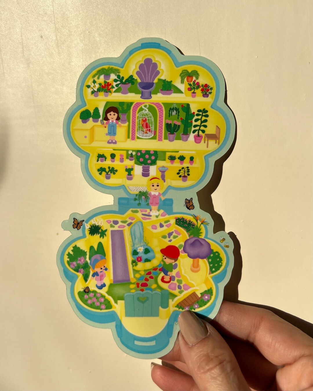 Polly Pocket Sticker Inspired in “midge’s Flower Shop” Vintage Set ...