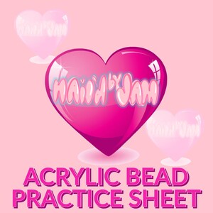 Acrylic Bead Practice Sheet - Etsy