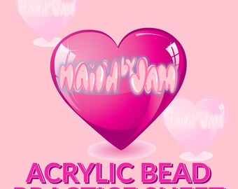 Acrylic Bead Practice Sheet - Etsy