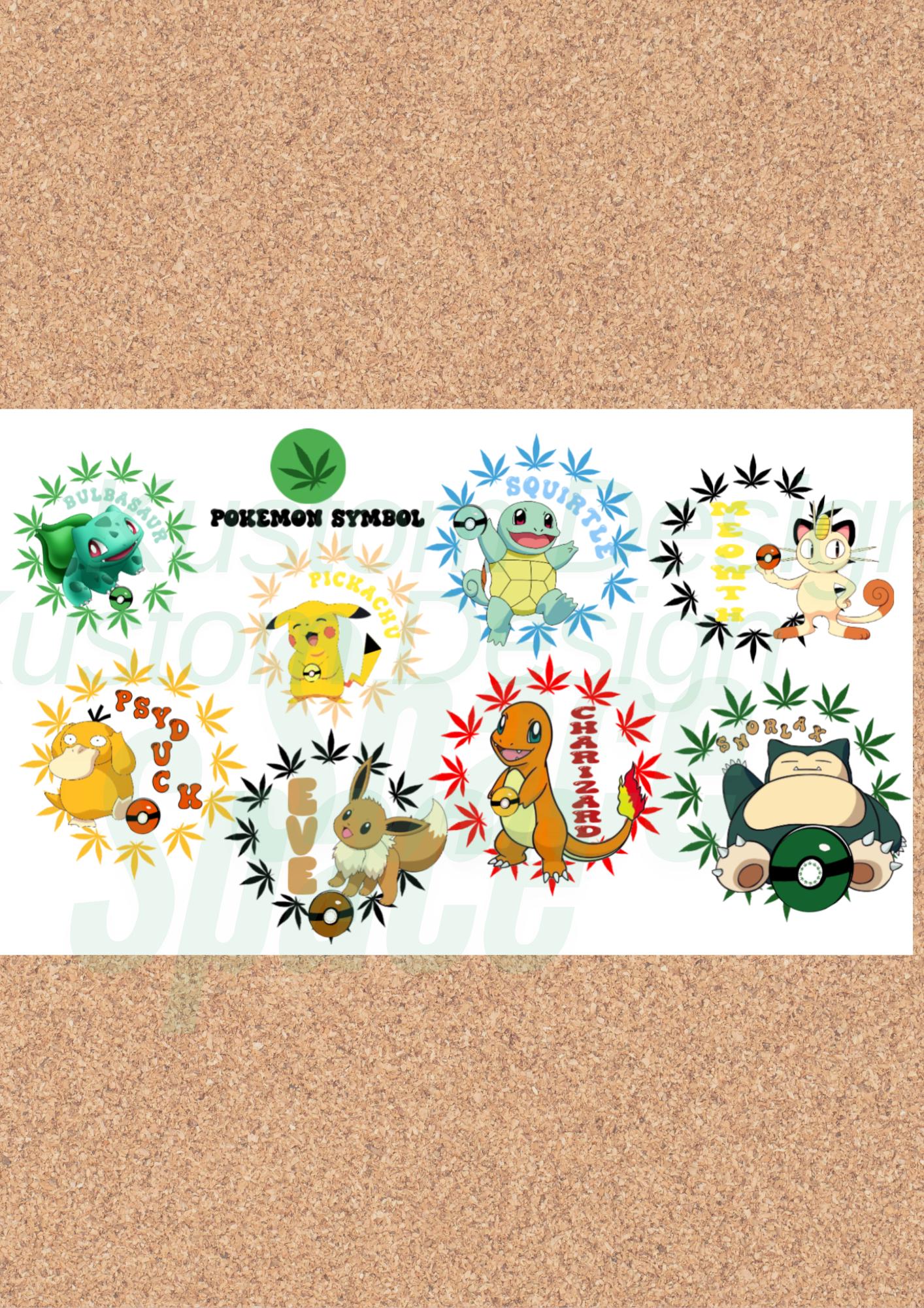 Weed Pokémon Designs Bundle Layered Items Unique Design Layered Vector ...