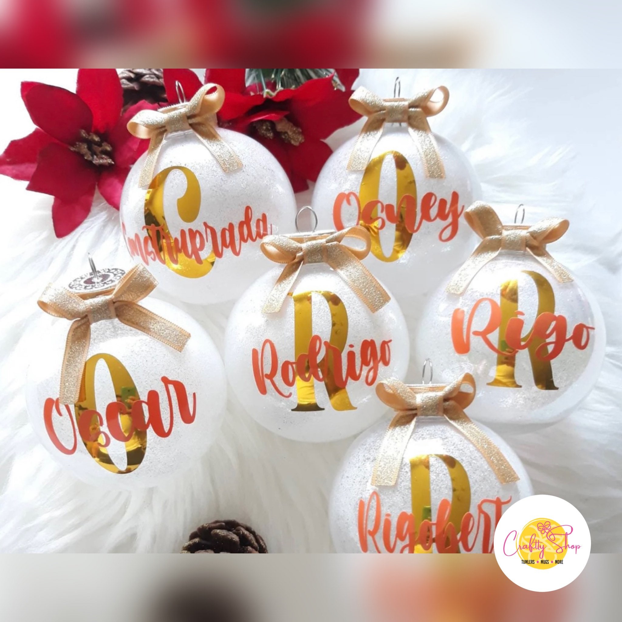 Personalized Christmas Ball Ornament Name Ornament - Etsy