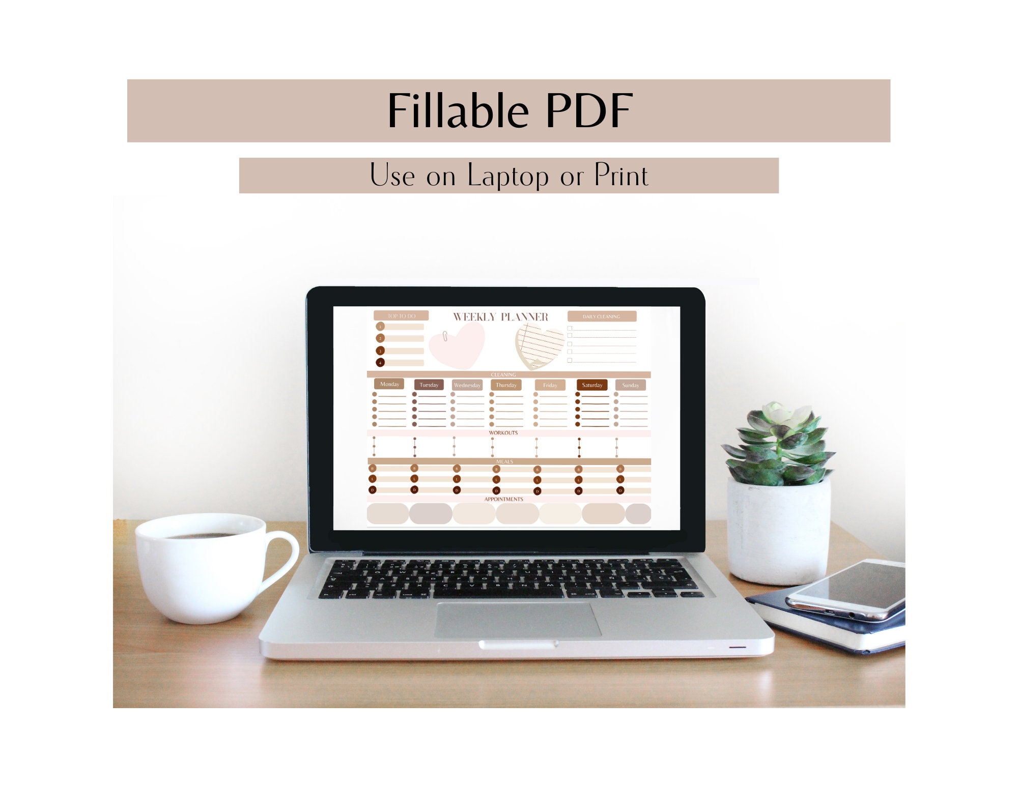 Editable Weekly Planner, Weekly Schedule, House Chores, Clean Home ...
