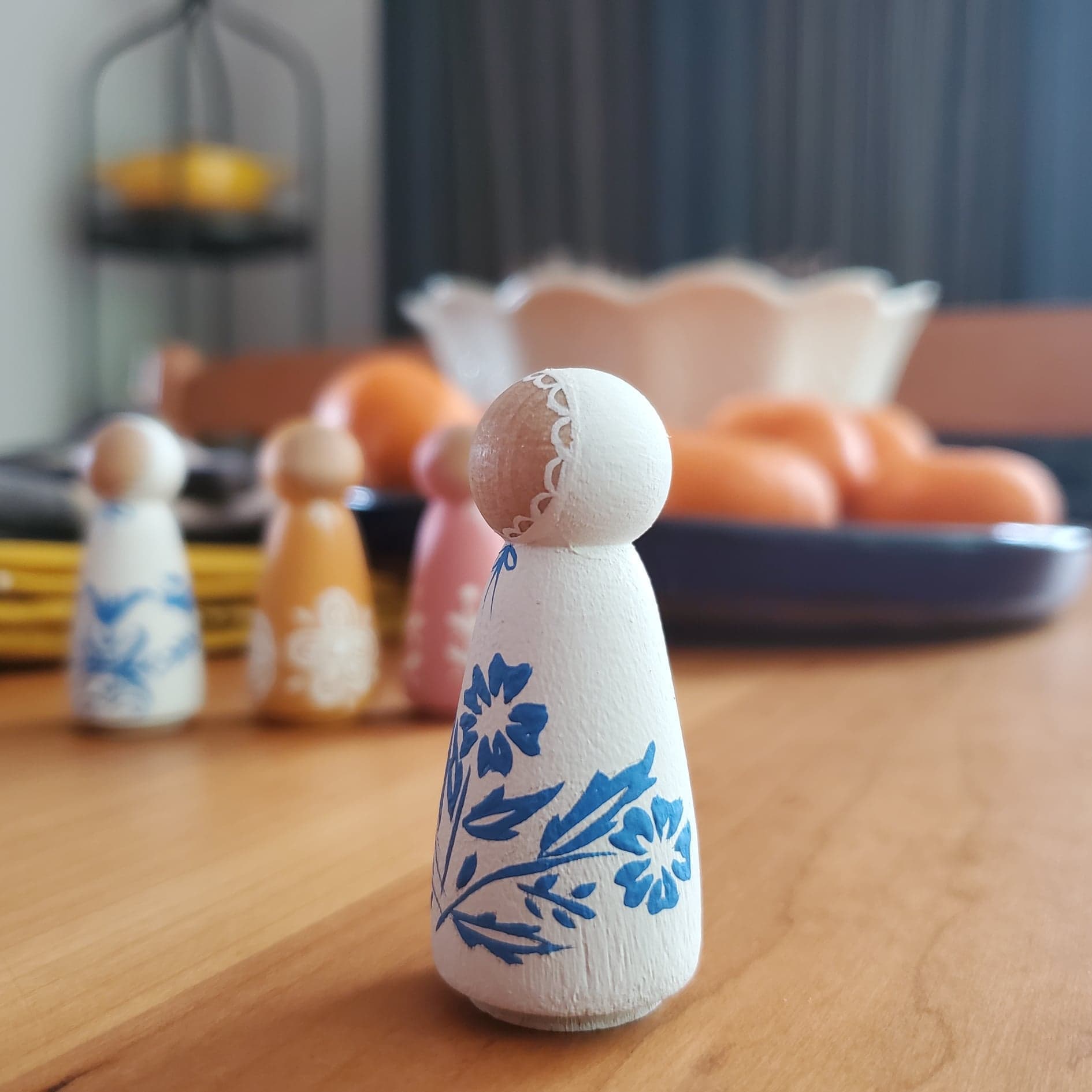 Pyrex Corningware Peg Dolls FULL SET 2 Handpainted - Etsy