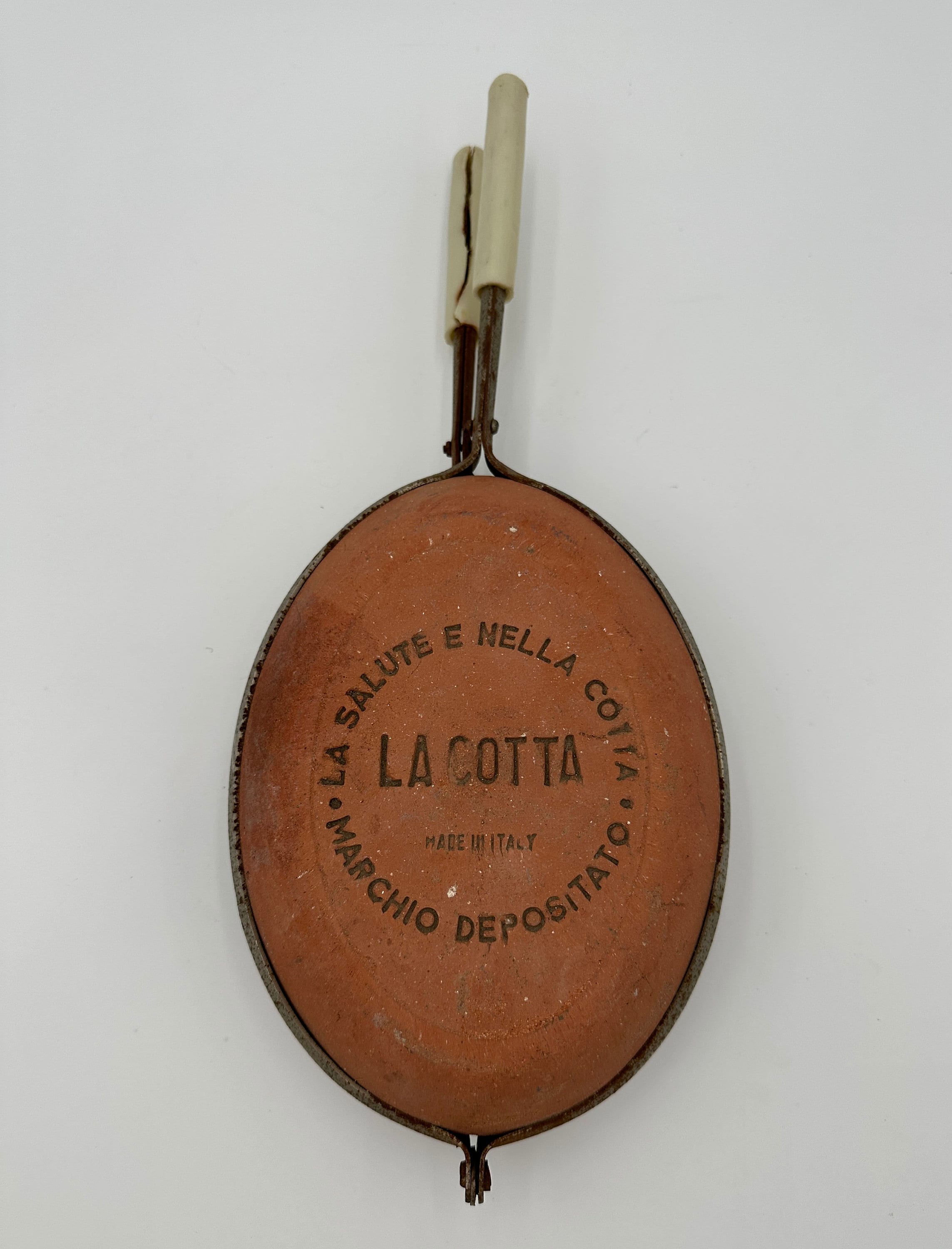 Vintage La Cotta Terra Cotta Earthenware Stove Top Press Made in Italy ...