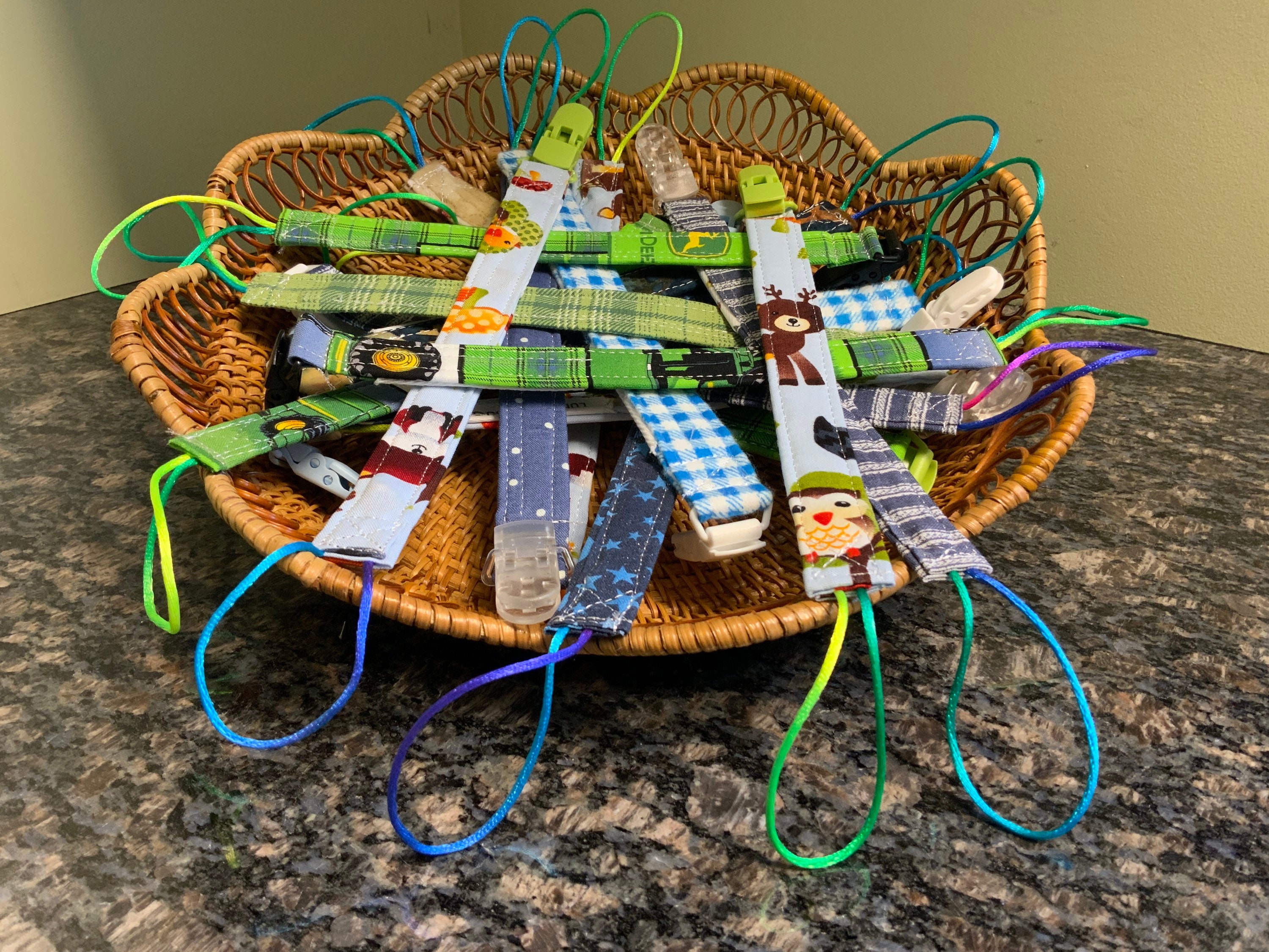 Pacifier Clip Multiple Fabric Options Offered. - Etsy