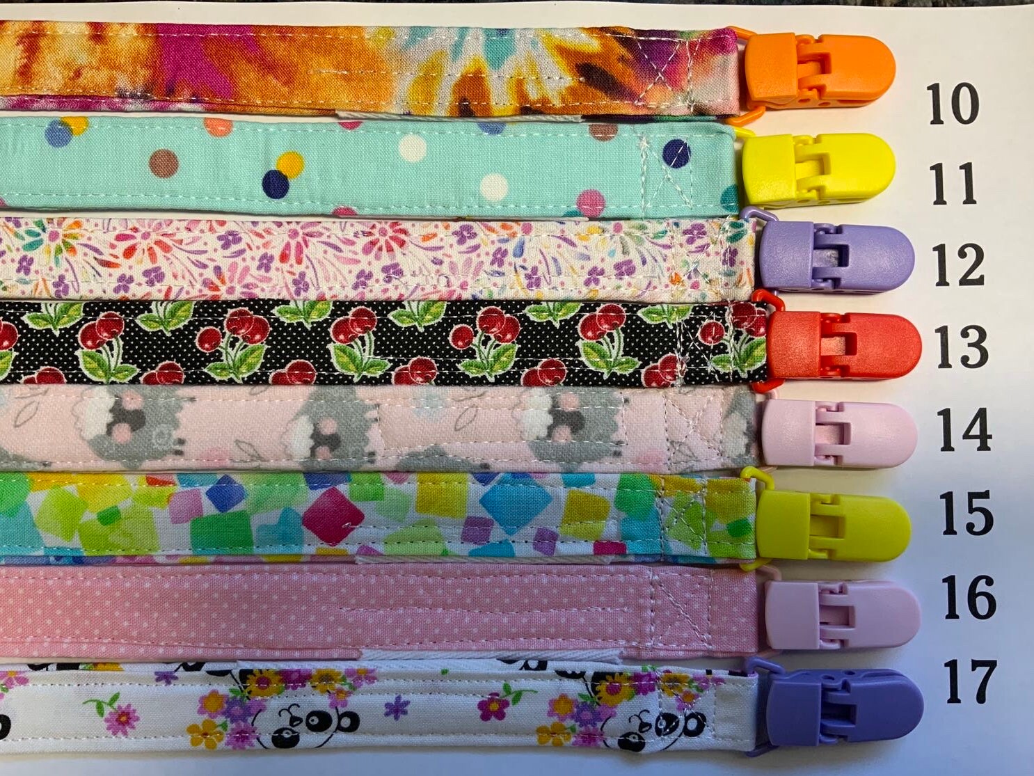 Pacifier Clip Multiple Fabric Options Offered. - Etsy
