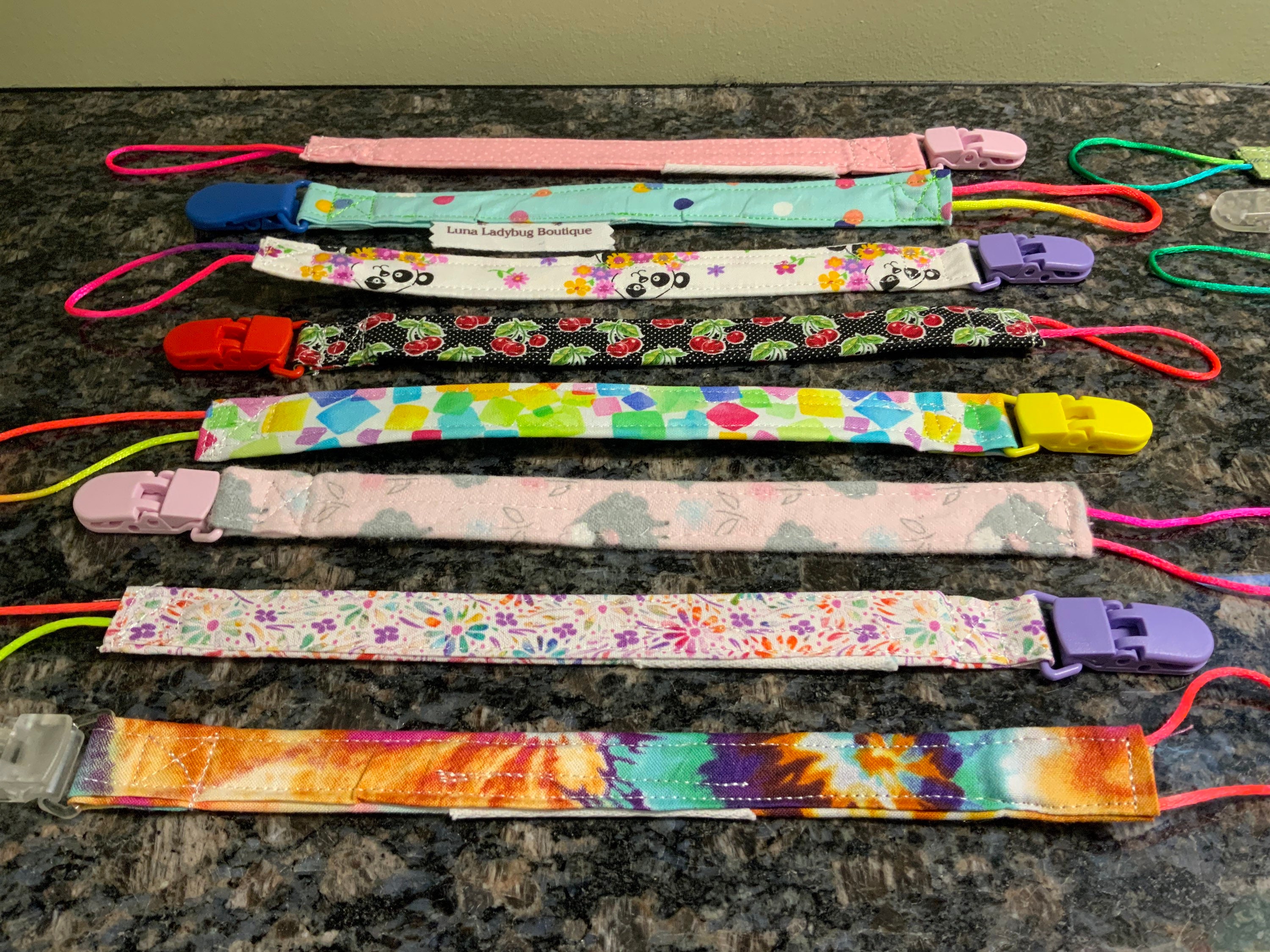 Pacifier Clip Multiple Fabric Options Offered. - Etsy