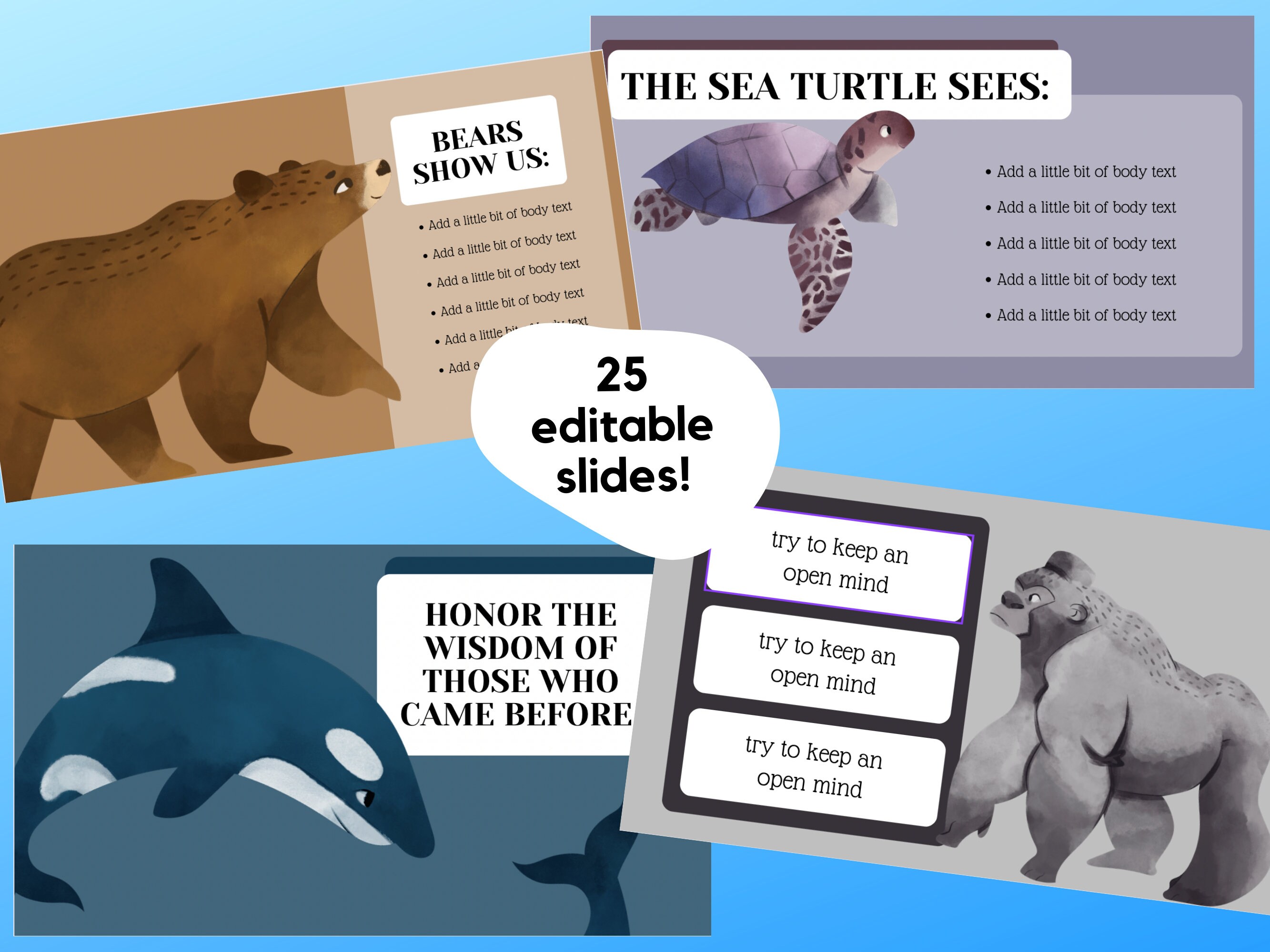 Animal Themed Presentation Slide Deck Canva Template - Etsy