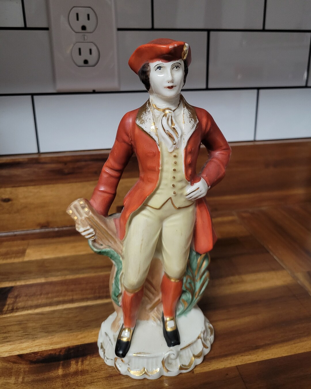 Colonial Man Figurine Vintage Style Historical Decor Handmade ...