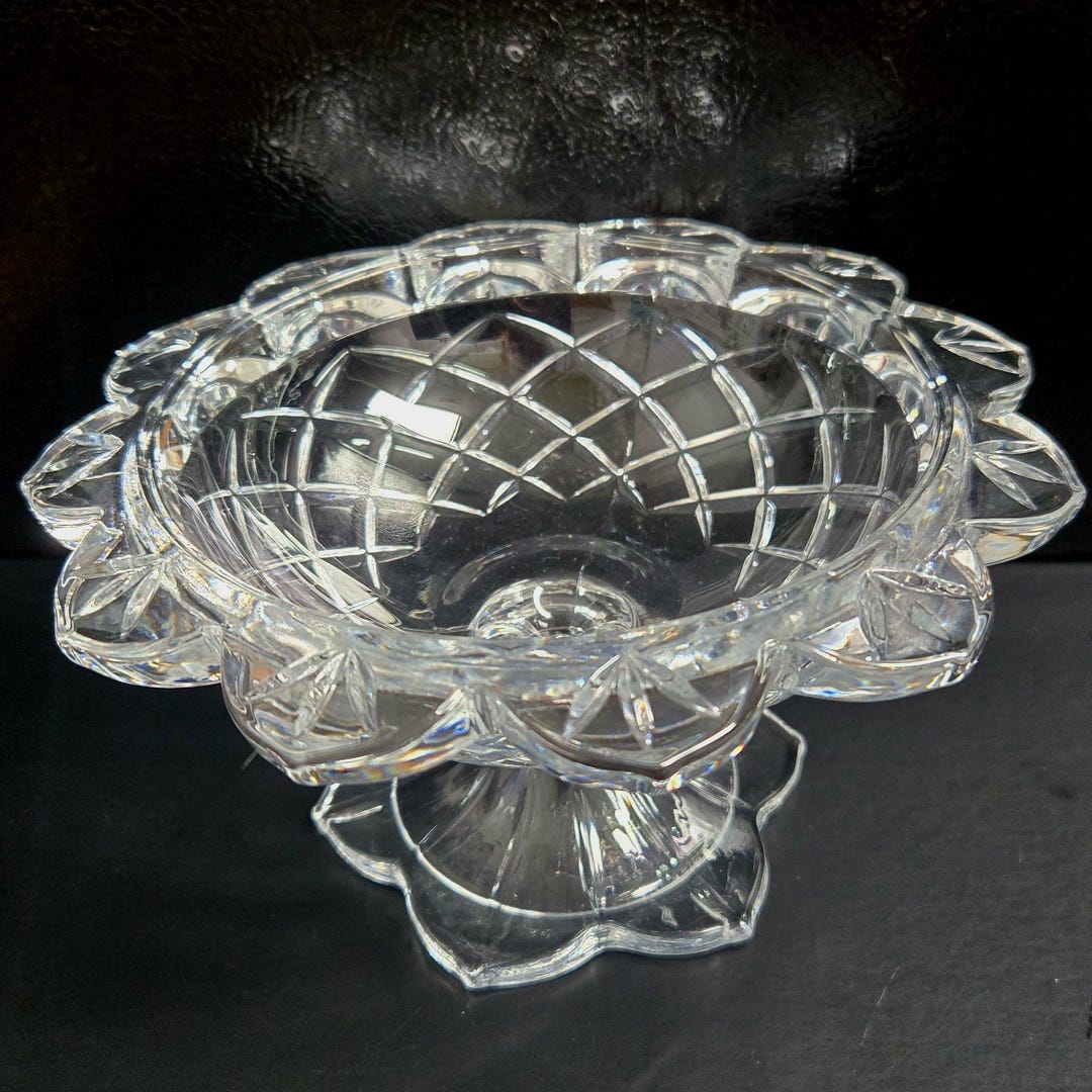 Vintage Polonia 24% Lead Crystal Candy Dish Centerpiece, Collectible ...