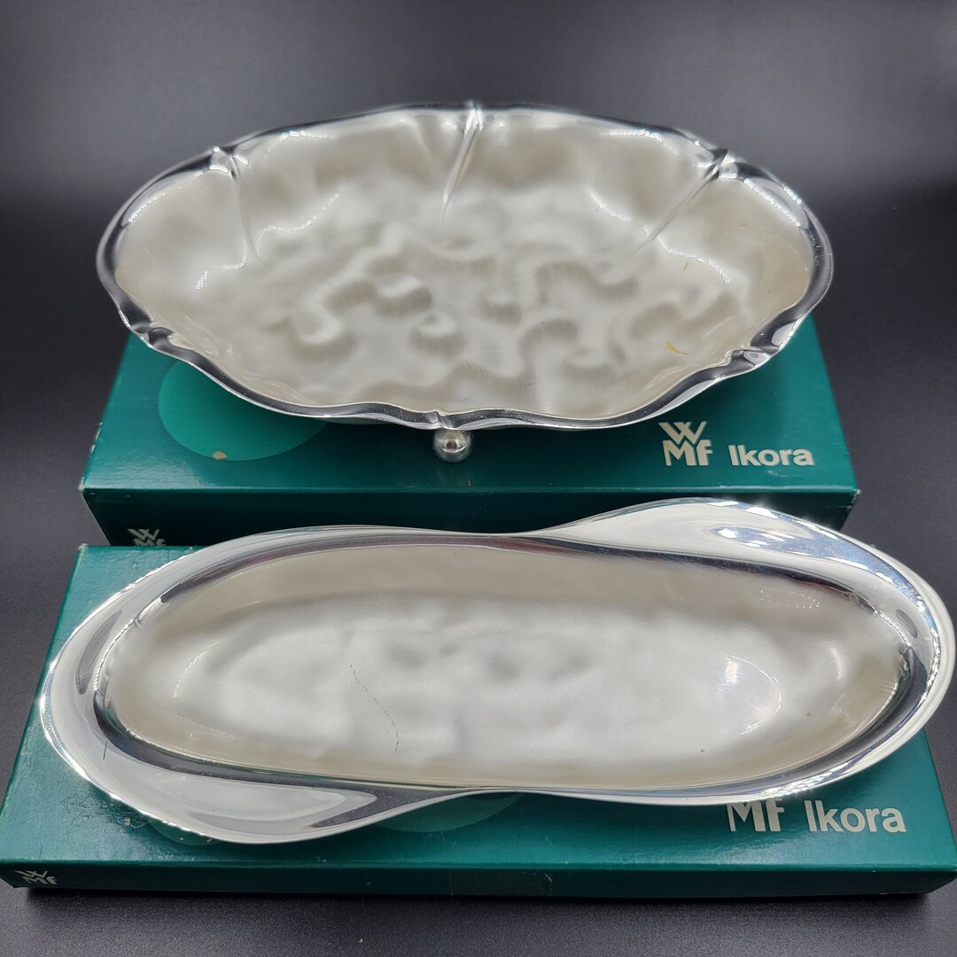 Ikora Silverplate Trays Vintage Serving Set Decorative Antique ...