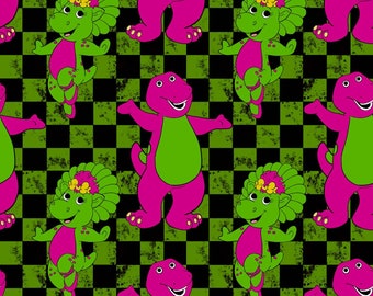 Barney Seamless Pattern - Etsy
