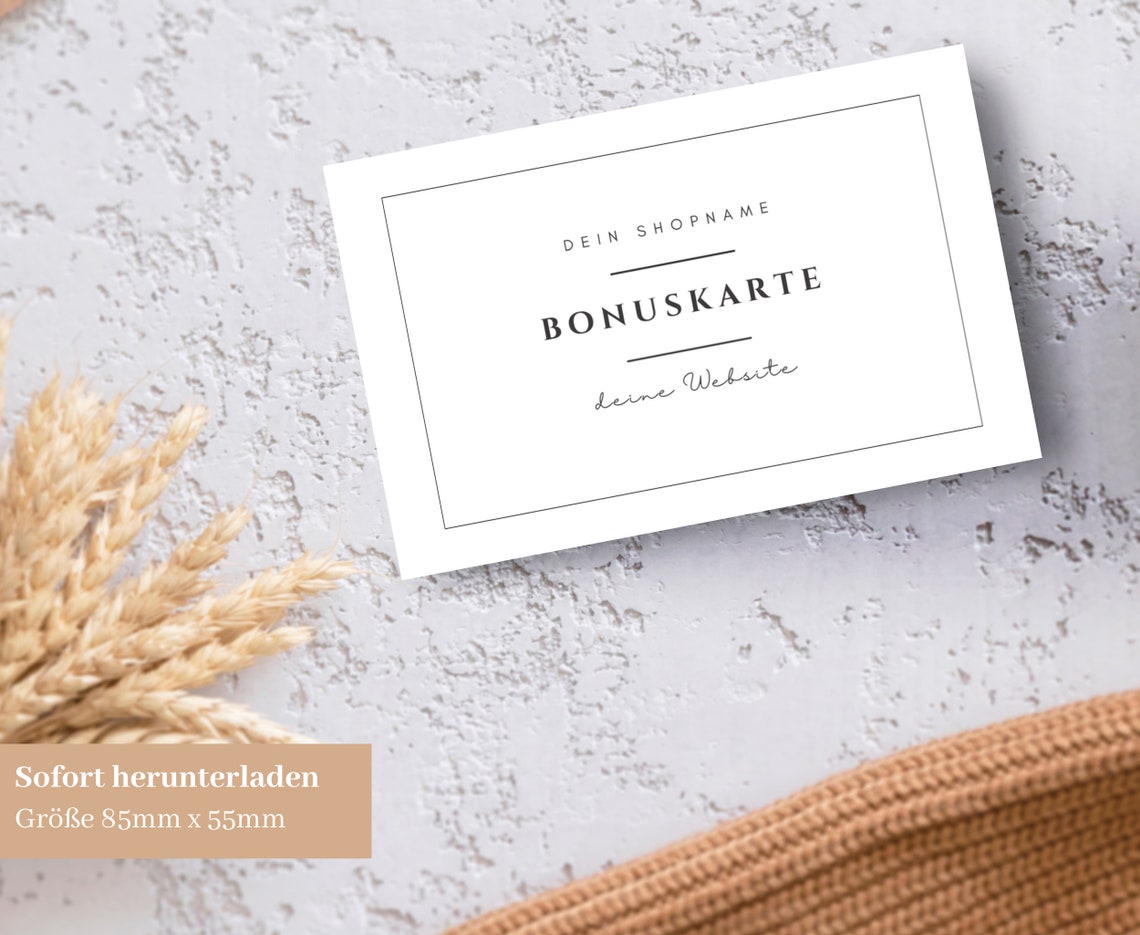 Treuekartenvorlage, Bearbeitbare Canva Vorlage, Sofortiger Download ...