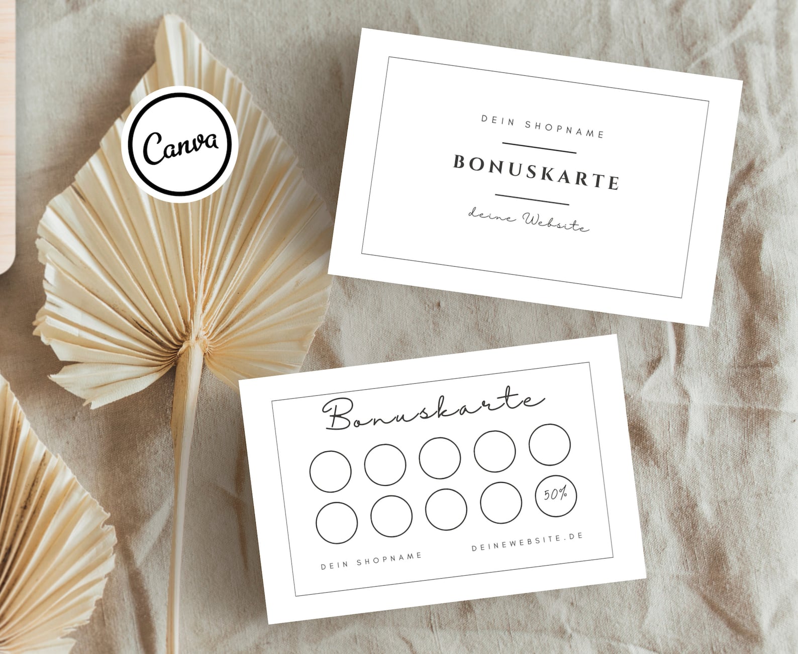 Treuekartenvorlage, Bearbeitbare Canva Vorlage, Sofortiger Download ...