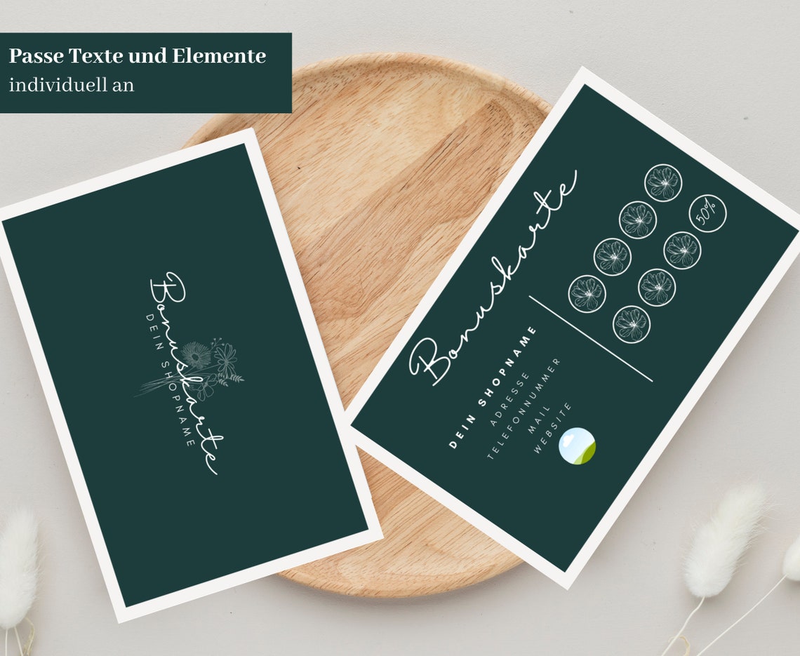 Treuekartenvorlage, Bearbeitbare Canva Vorlage, Sofortiger Download ...