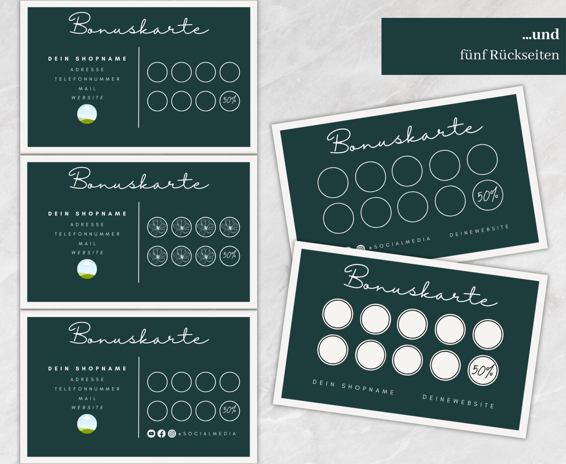 Treuekartenvorlage, Bearbeitbare Canva Vorlage, Sofortiger Download ...