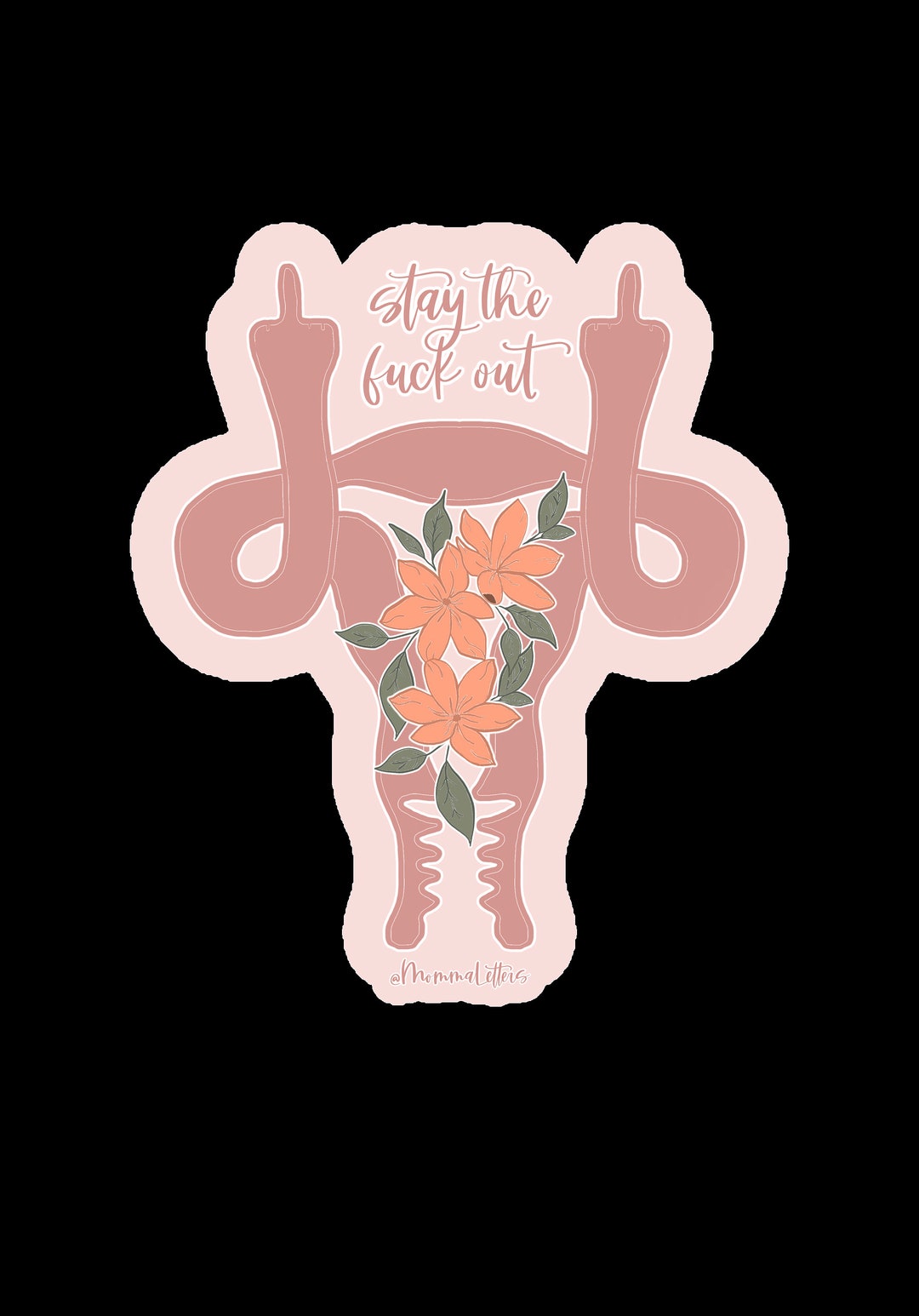 Uterus Die-cut Vinyl Sticker - Etsy