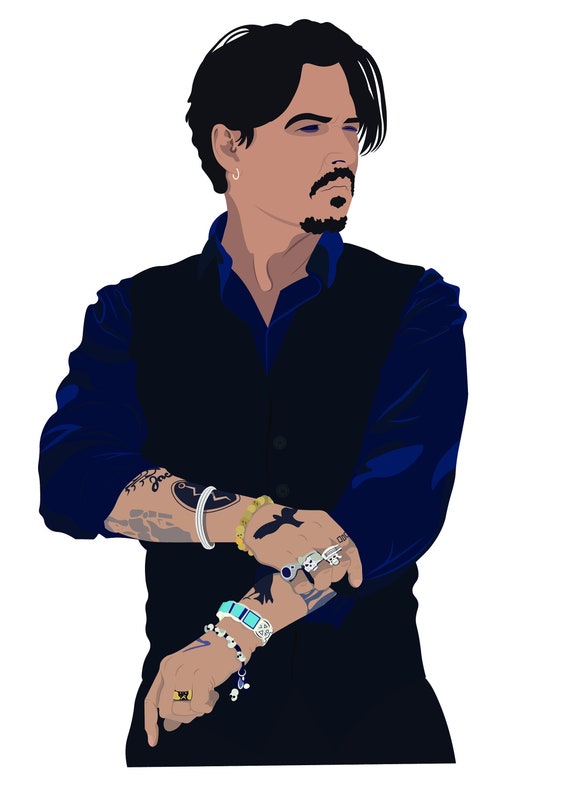 Johnny Depp Actor Svg Jpg Png Eps Vector Design - Etsy